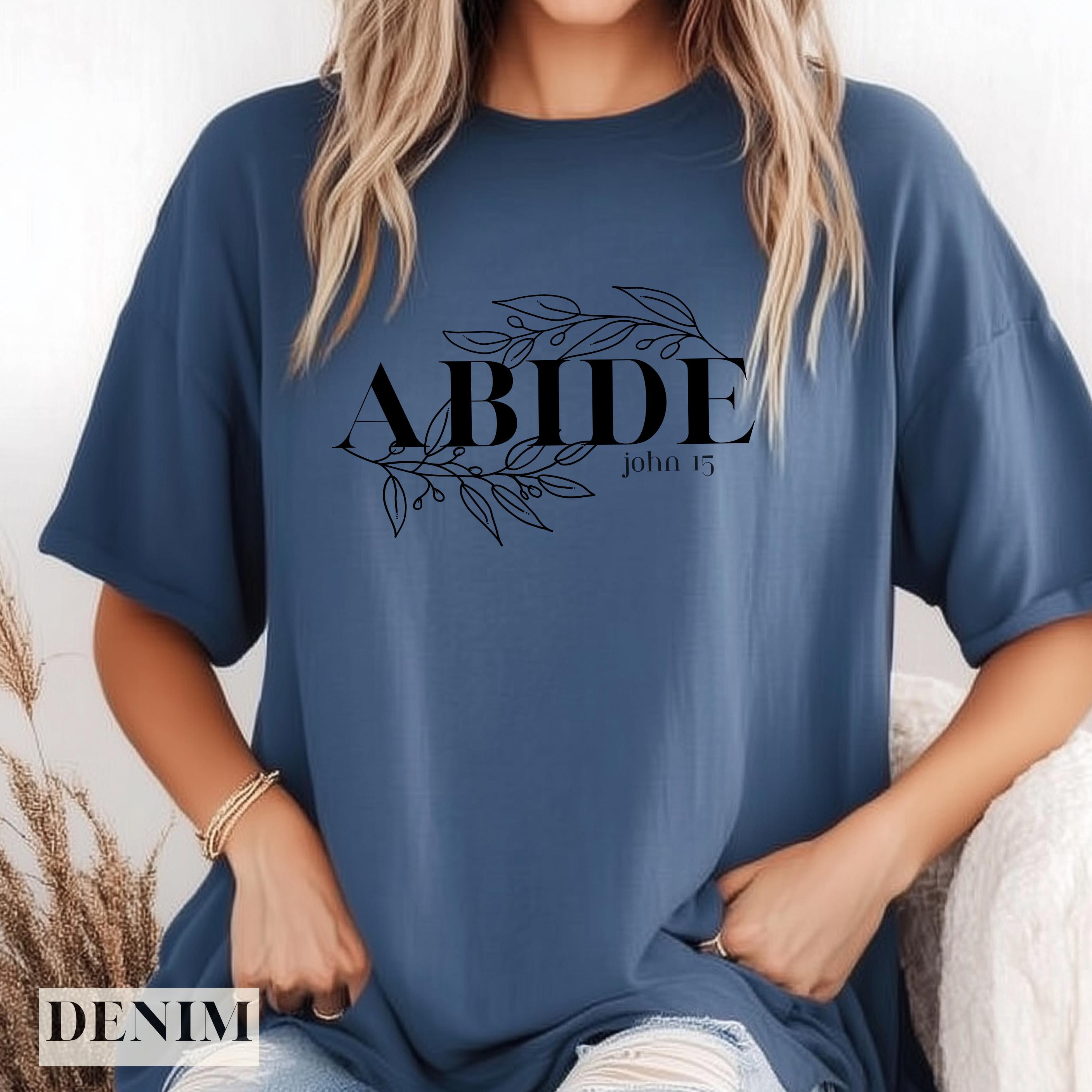 Vintage Trendy Christian ABIDE Custom Comfort Colors Tee Christian ...