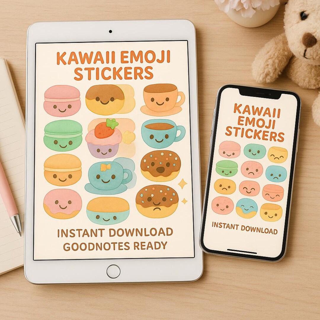 Sweet Treats Emoji Stickers – Kawaii Dessert Planner Pack (digital ...