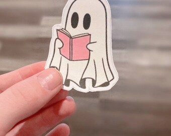 Reading Ghost Sticker - Etsy