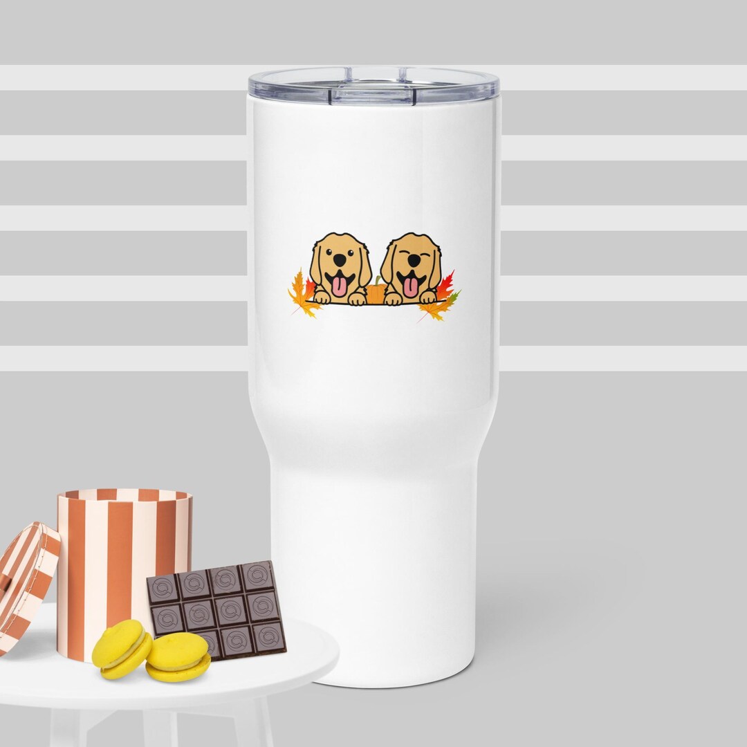 Puppy Fall Travel Mug With a Handle - Etsy