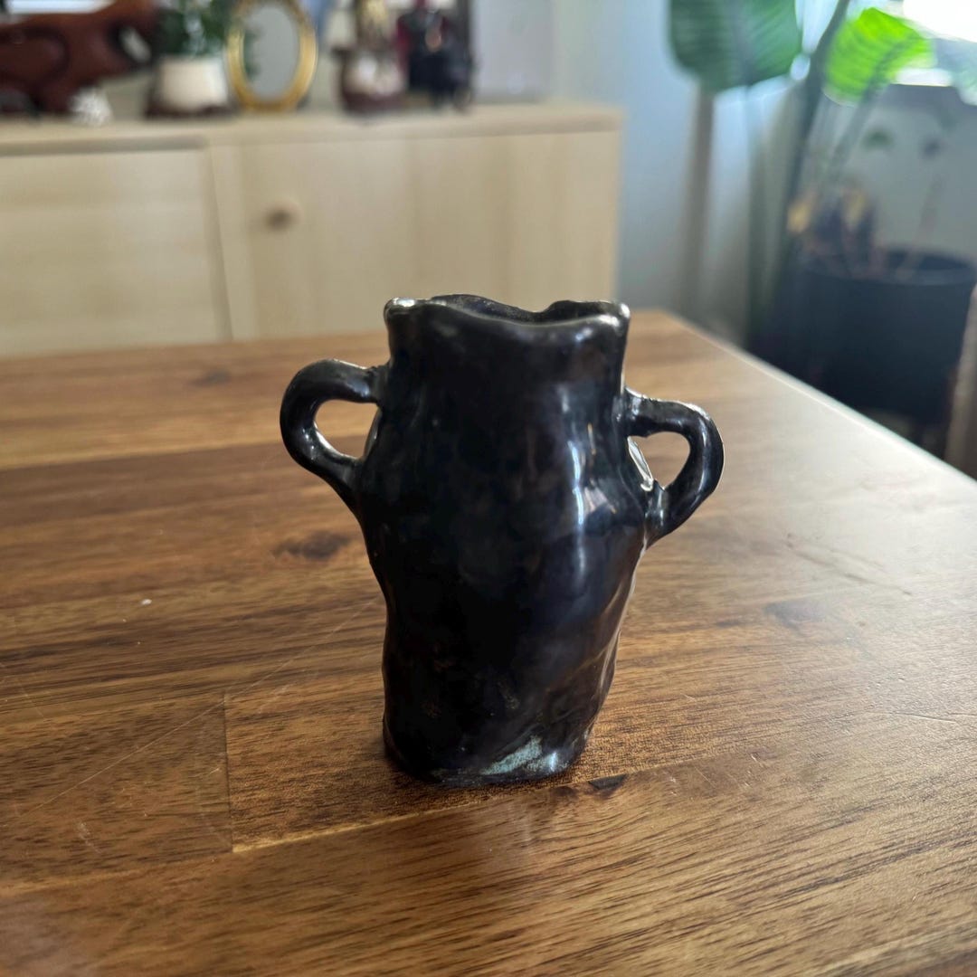 Handmade Ceramic Pottery Metallic Mini Amphora Vase - Etsy