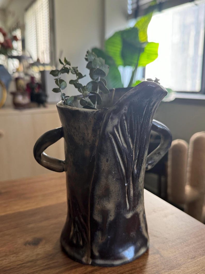 Hand-built Ceramic Pottery Textured Vase - Etsy