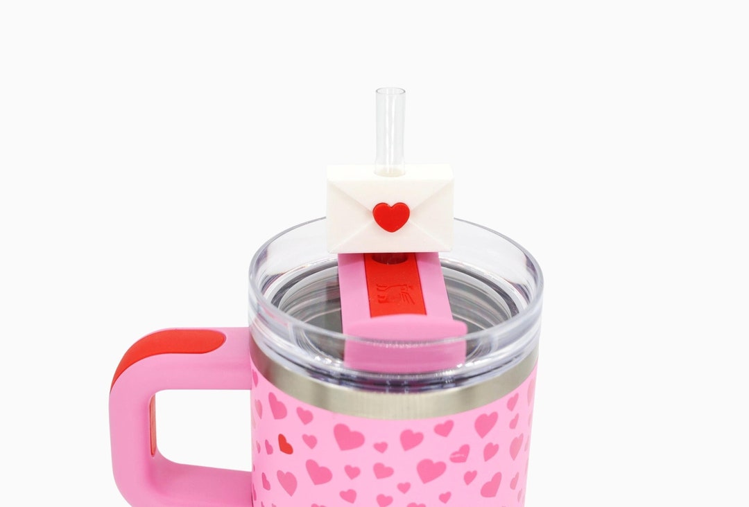 3D Love Letter Heart Straw Topper | Made for Stanley Straws 10mm | Cup ...