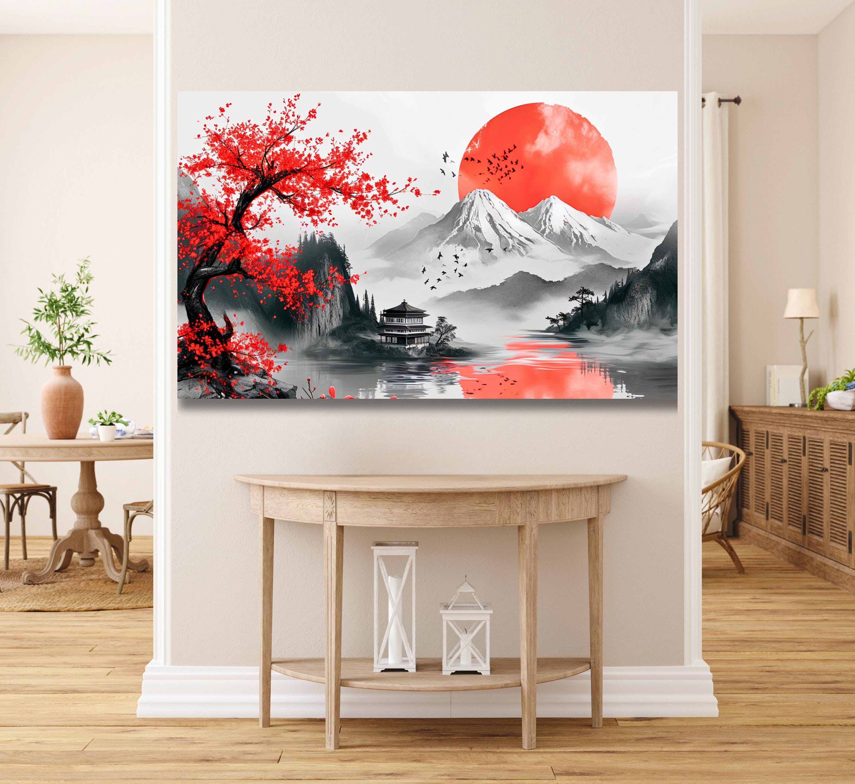 Japanese Wall Art, Japanese Monochrome Art, Japan Wall Art Print, Black ...