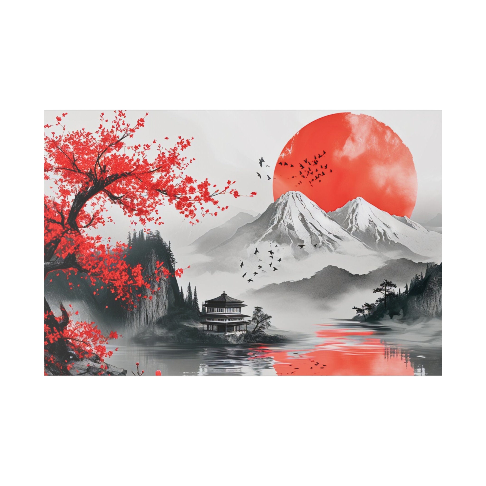 Japanese Wall Art, Japanese Monochrome Art, Japan Wall Art Print, Black ...