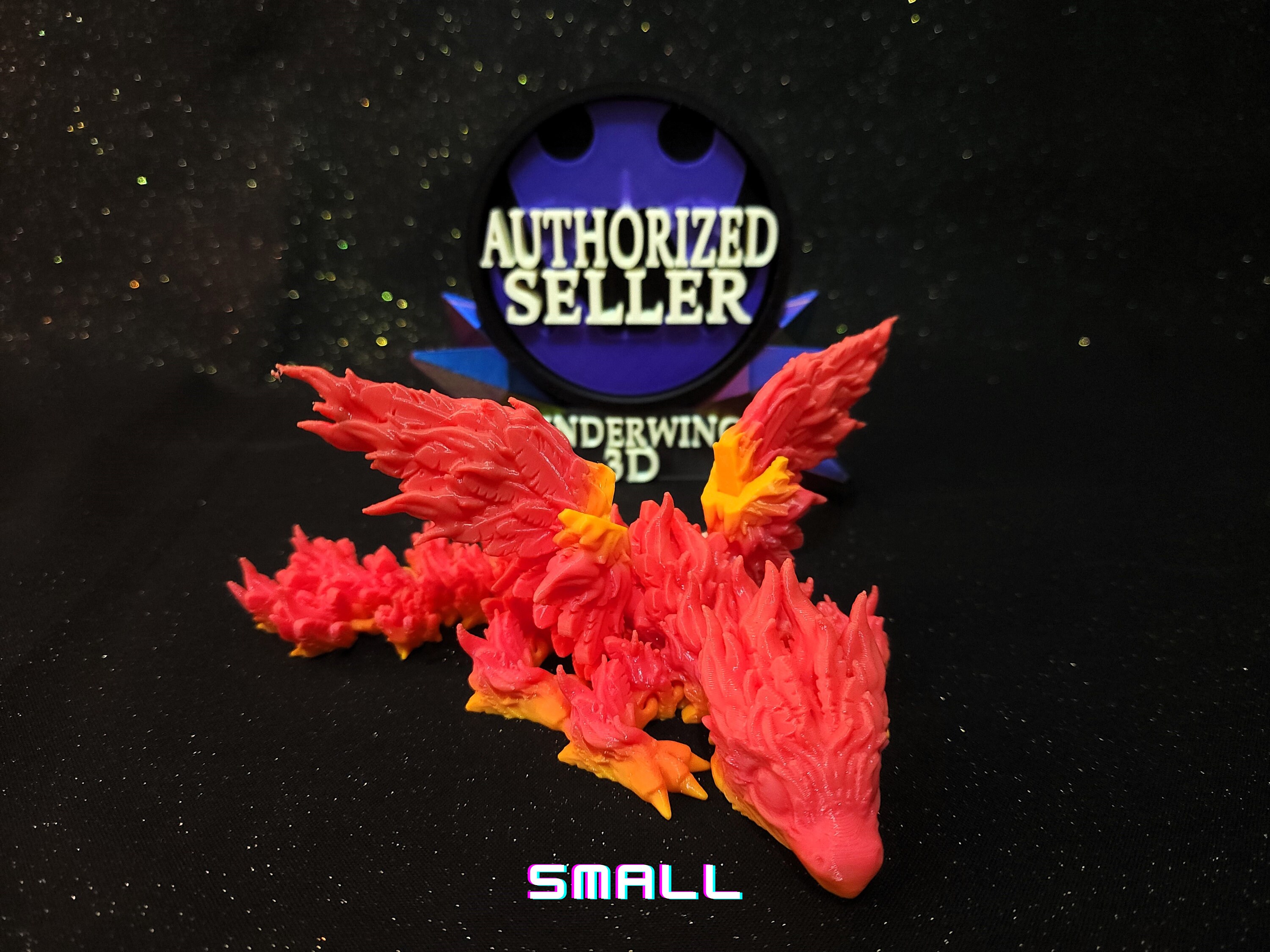 Articulating Phoenix Dragon 3D Printed Flexible Fidget Toy Flexible ...