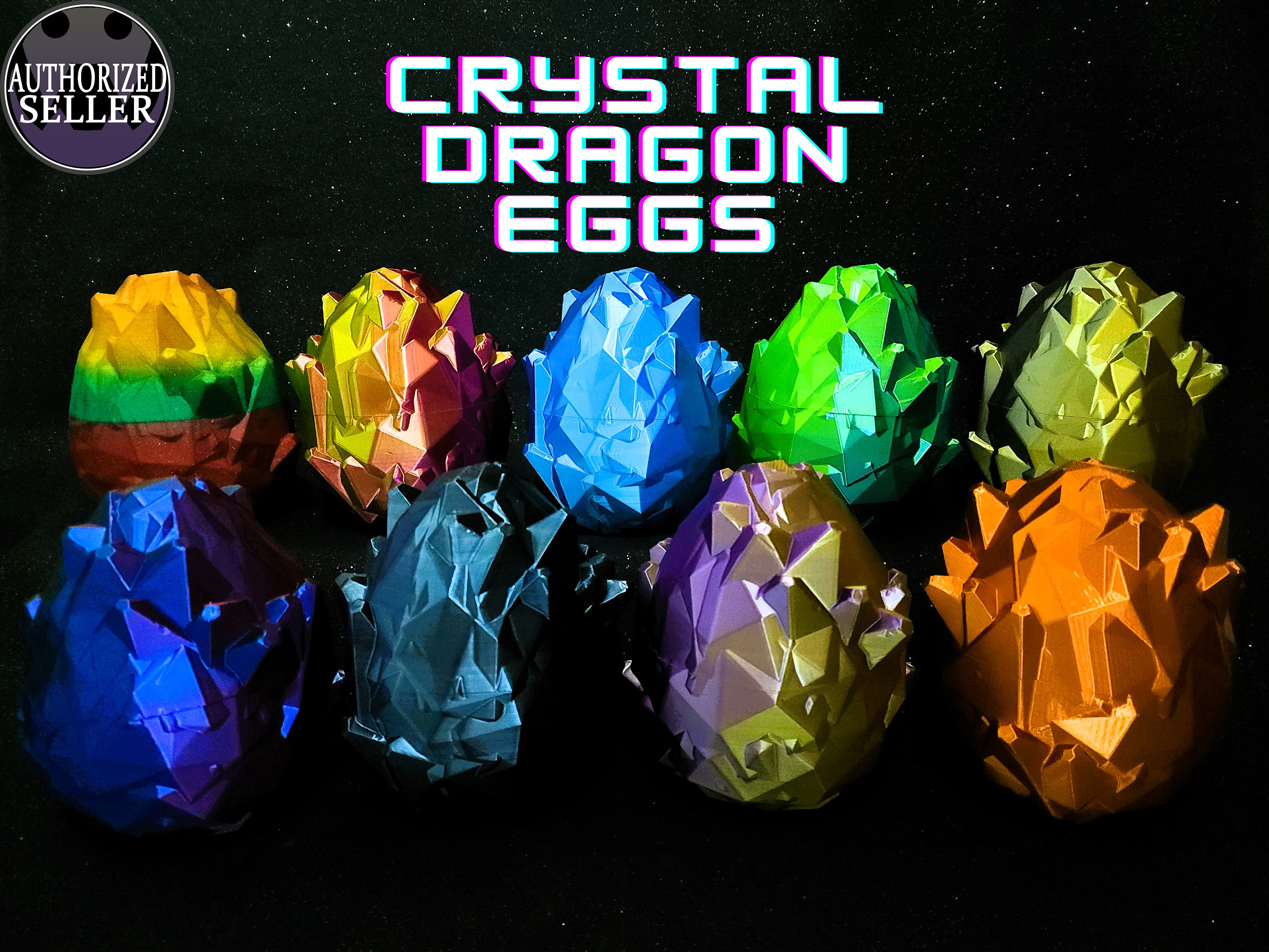 Crystal Dragon Egg 3D Printed Fidget Toy for Flexible and Articulated ...