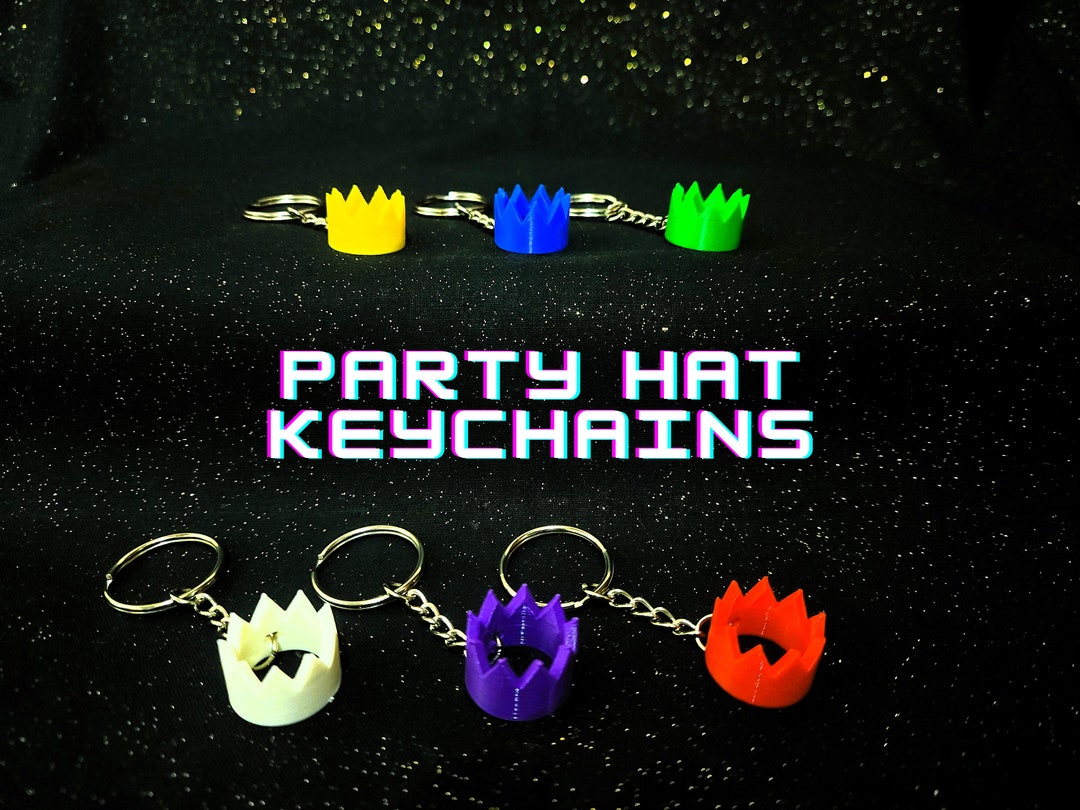Party Hat Keychains - 3D Printed - OSRS - Runescape Inspired - Etsy