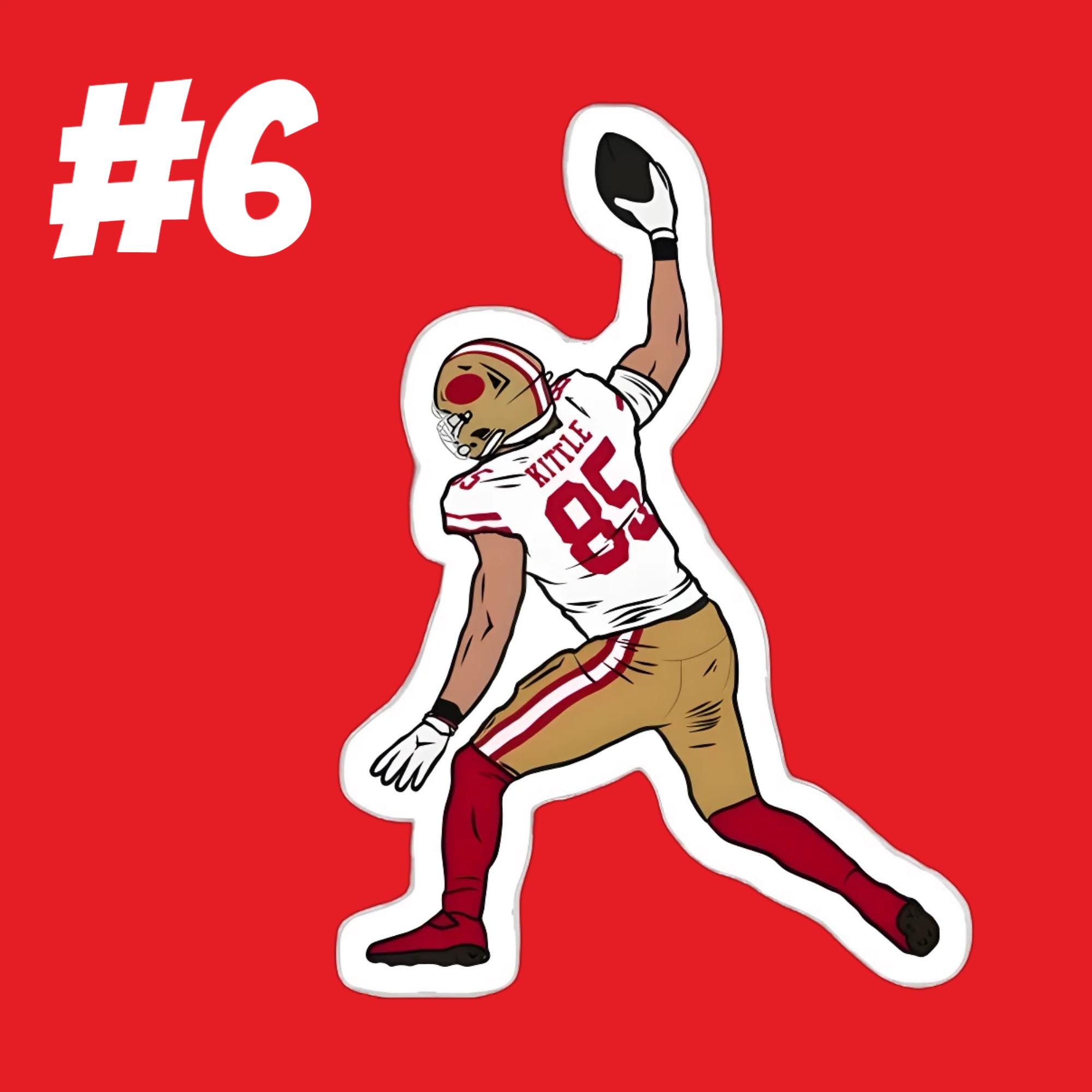 San Francisco 49ers Players Vinyl Stickers for Gifts 49er Fans Football ...