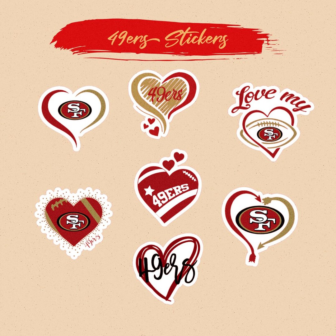 49ers Inspired Vinyl Stickers - Etsy