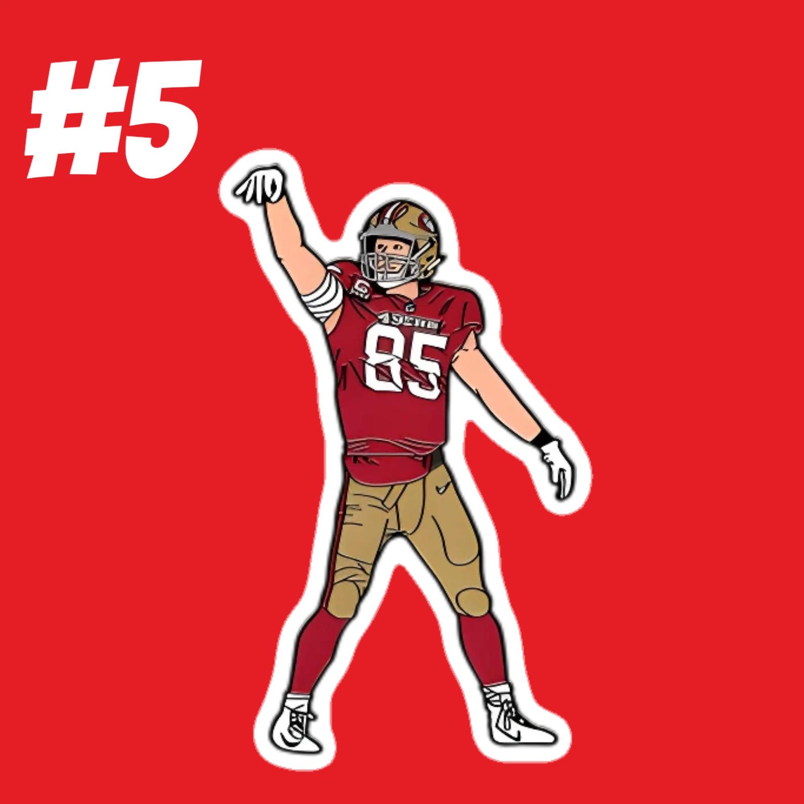 San Francisco 49ers Players Vinyl Stickers for Gifts 49er Fans Football ...