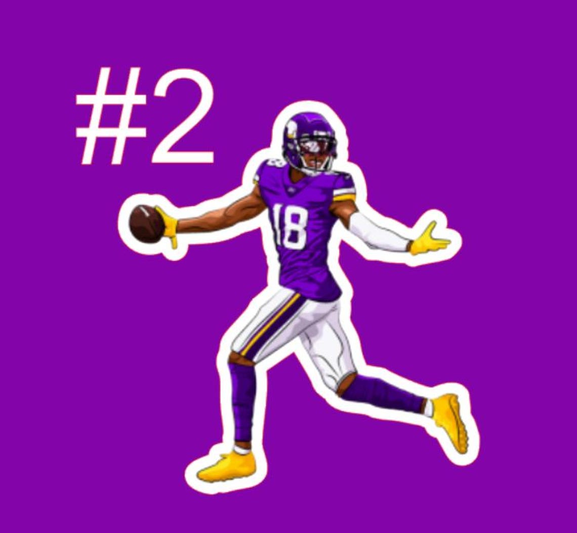 Justin Jefferson "the Jet" Stickers Different Size Variation's - Etsy