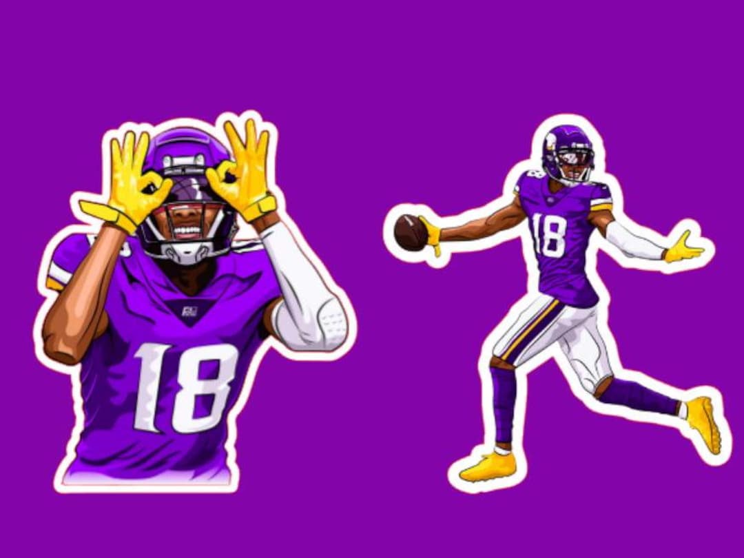 Justin Jefferson "the Jet" Stickers Different Size Variation's - Etsy