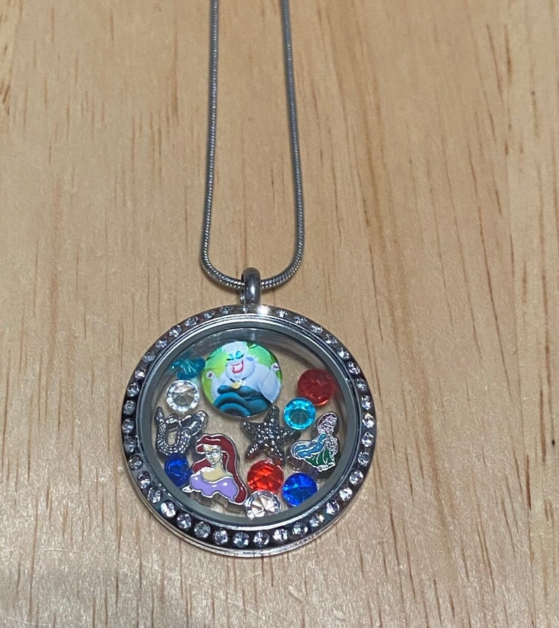 Ariel Ursula Inspired Floating Charm Locket Necklace - Etsy