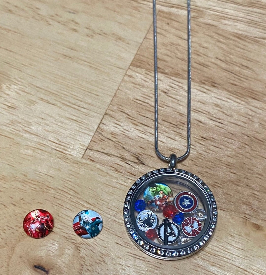 Marvel Avengers Inspired Floating Charm Locket Necklace - Etsy