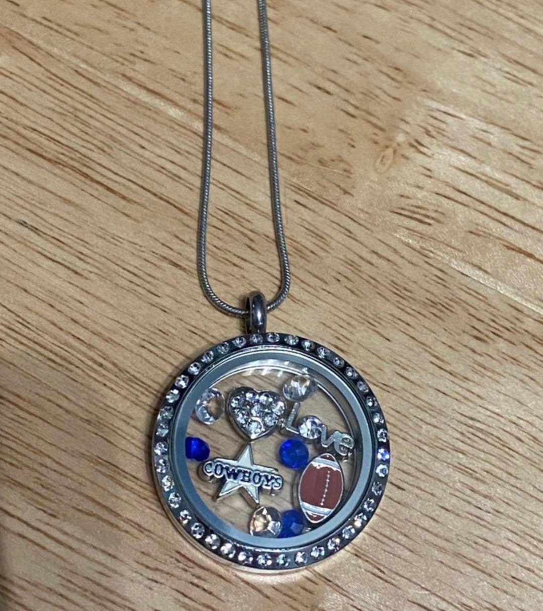 Dallas Cowboys Football Inspired Floating Charm Locket Necklace - Etsy