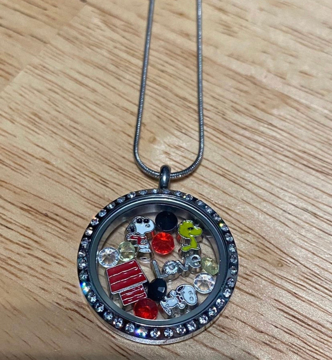 Snoopy Woodstock Inspired Floating Charm Locket Necklace - Etsy