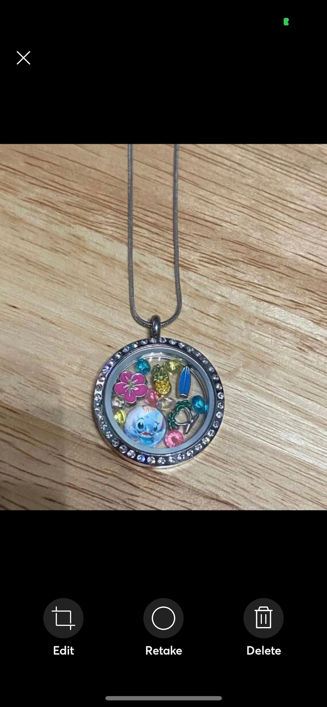 Stitch Inspired Floating Charm Locket Necklace - Etsy