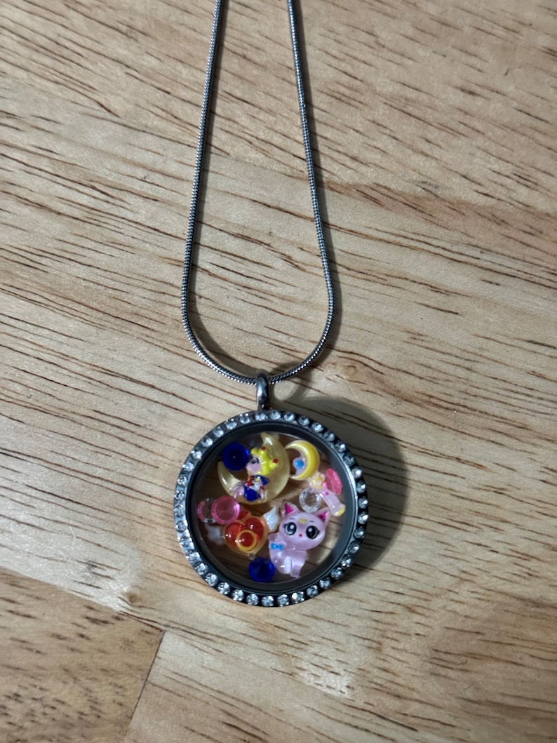 Sailor Moon Inspired Floating Charm Locket Necklace - Etsy
