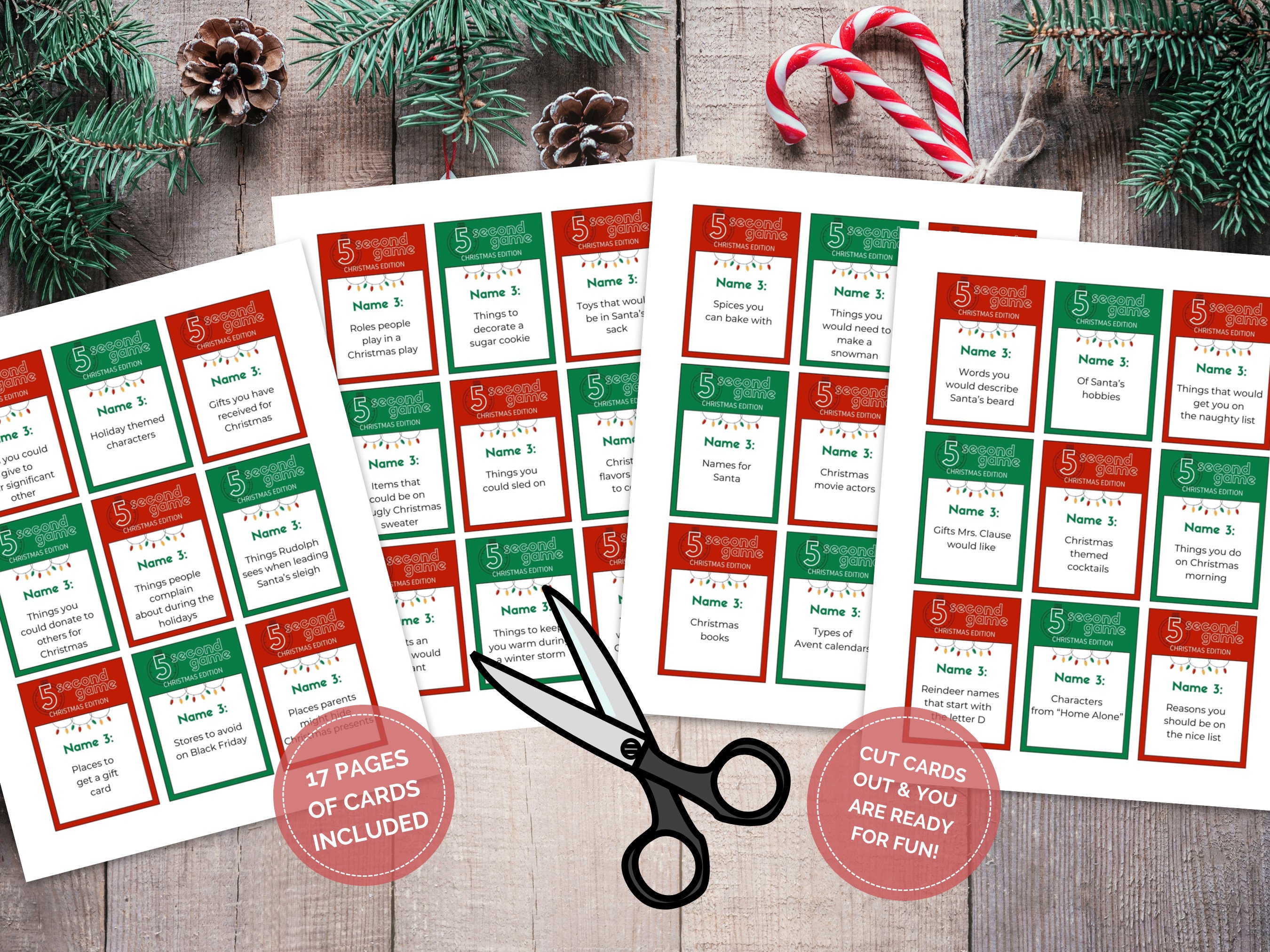 Christmas Game, Christmas 5 Second Game, Christmas Party Game, Fun ...