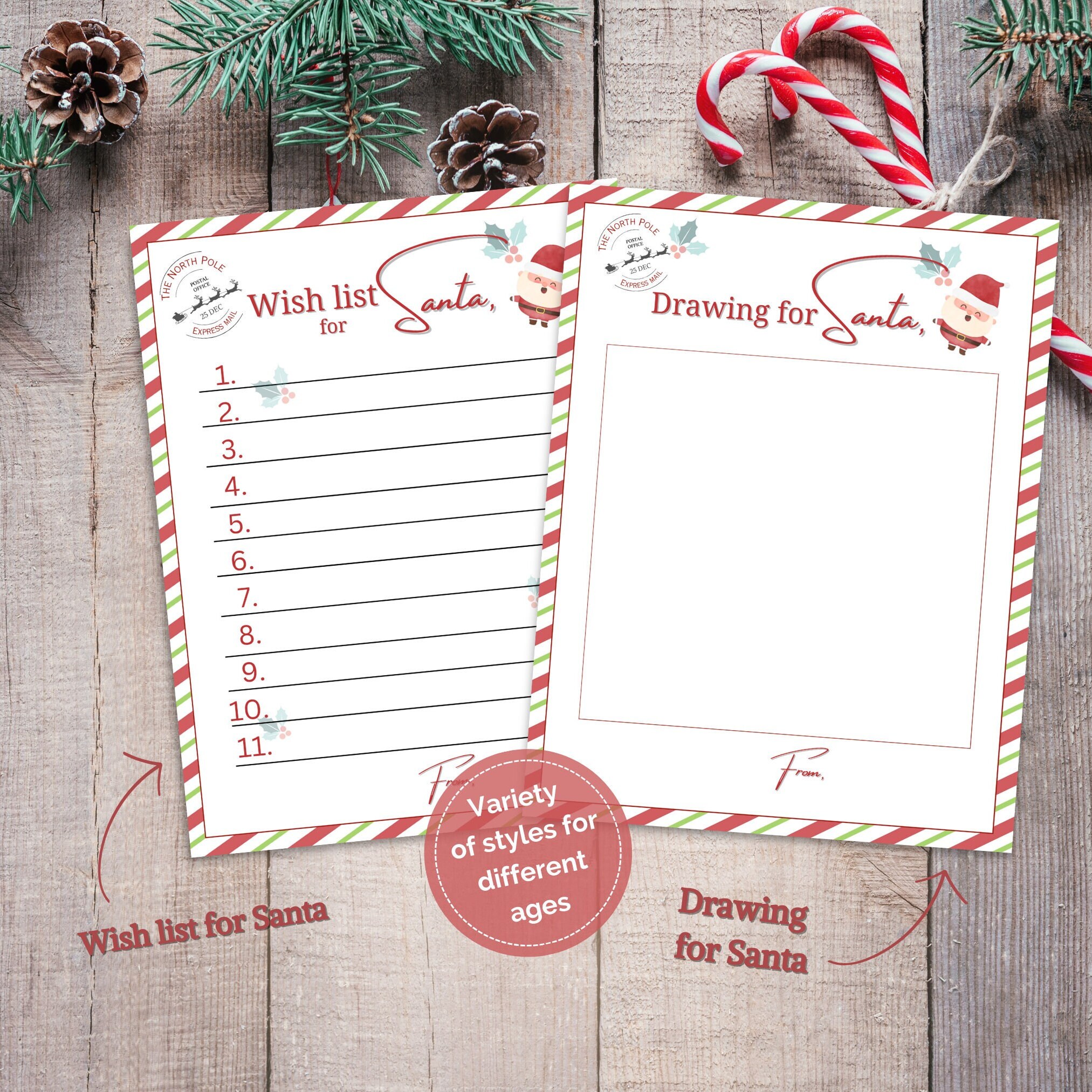 Letter to Santa Bundle, Printable Christmas Letters, Christmas Letter ...