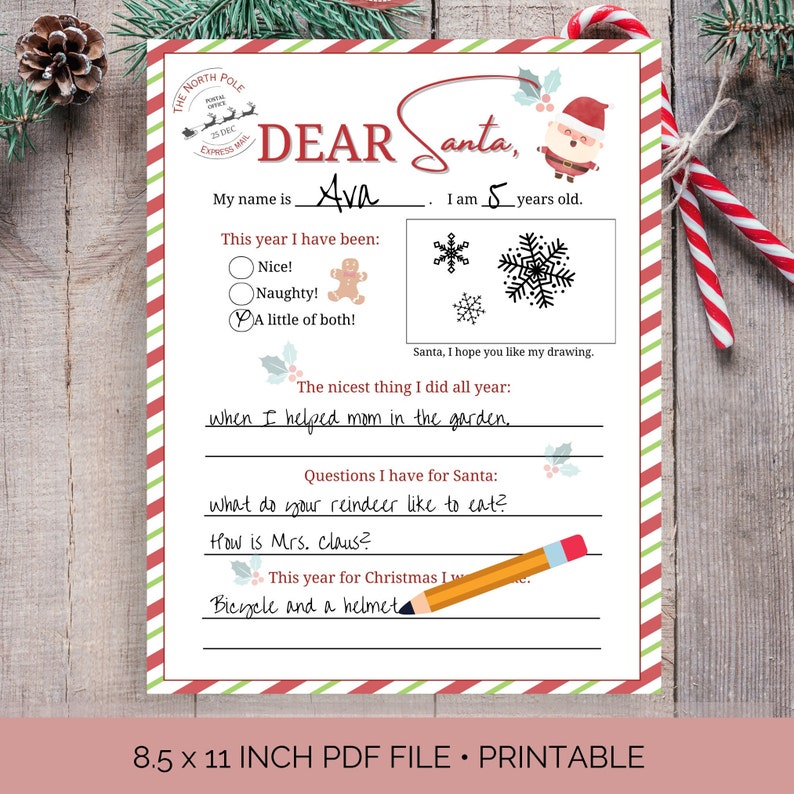 Letter to Santa Bundle, Printable Christmas Letters, Christmas Letter ...