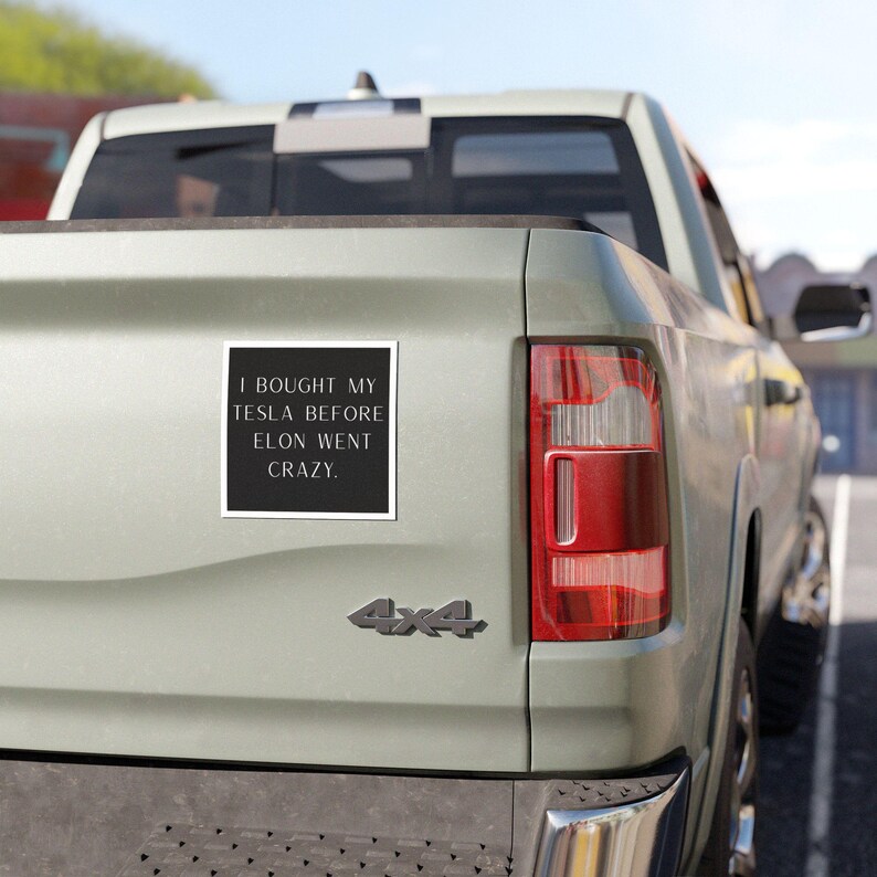 Before Elon Went Crazy Tesla Car Magnet - Etsy