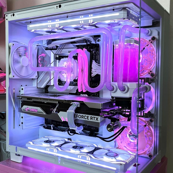 Pink and White Pc - Etsy