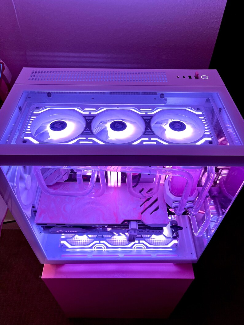 Pink and White Custom Gaming PC Geforce RTX 4080 Intel I9 64gb RAM ...