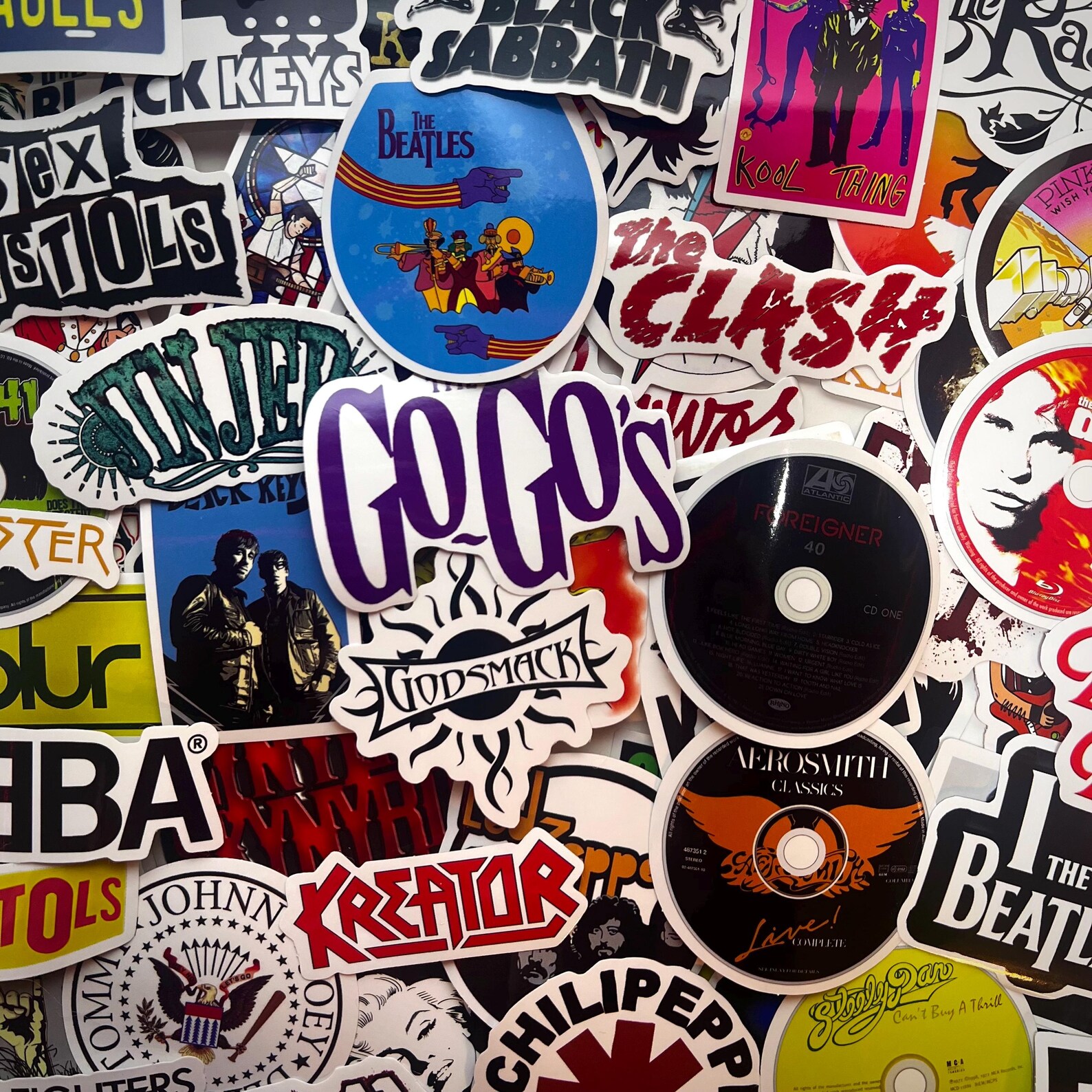 100+ Random Rock Band Sticker Pack | Assorted Music Themed Stickers 60s ...