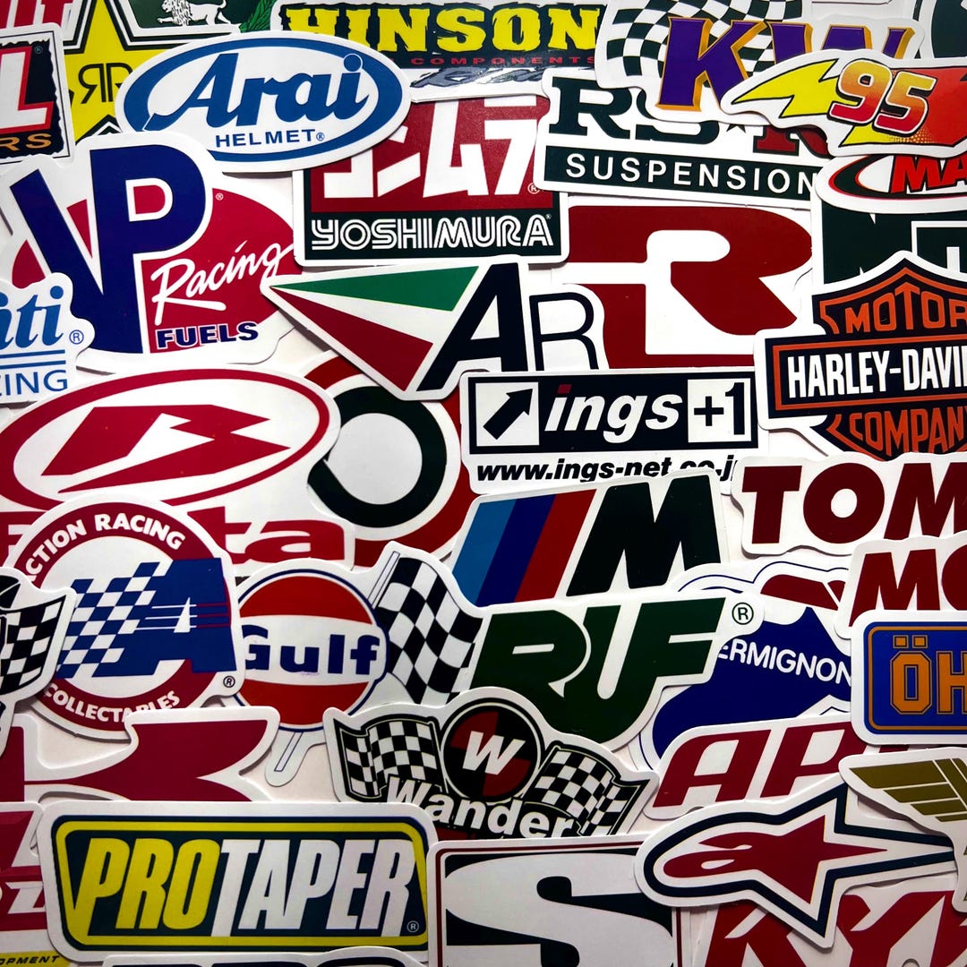 100+ Random Auto Moto Sticker Pack | Assorted Car Motorsport Brand Logo ...