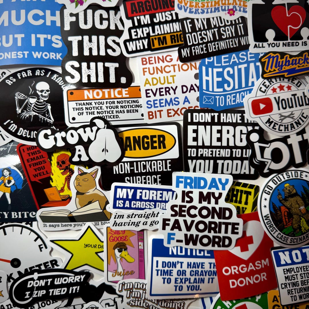 100+ Random Dirty Funny Meme Sticker Pack | Assorted Adult Humor Themed ...