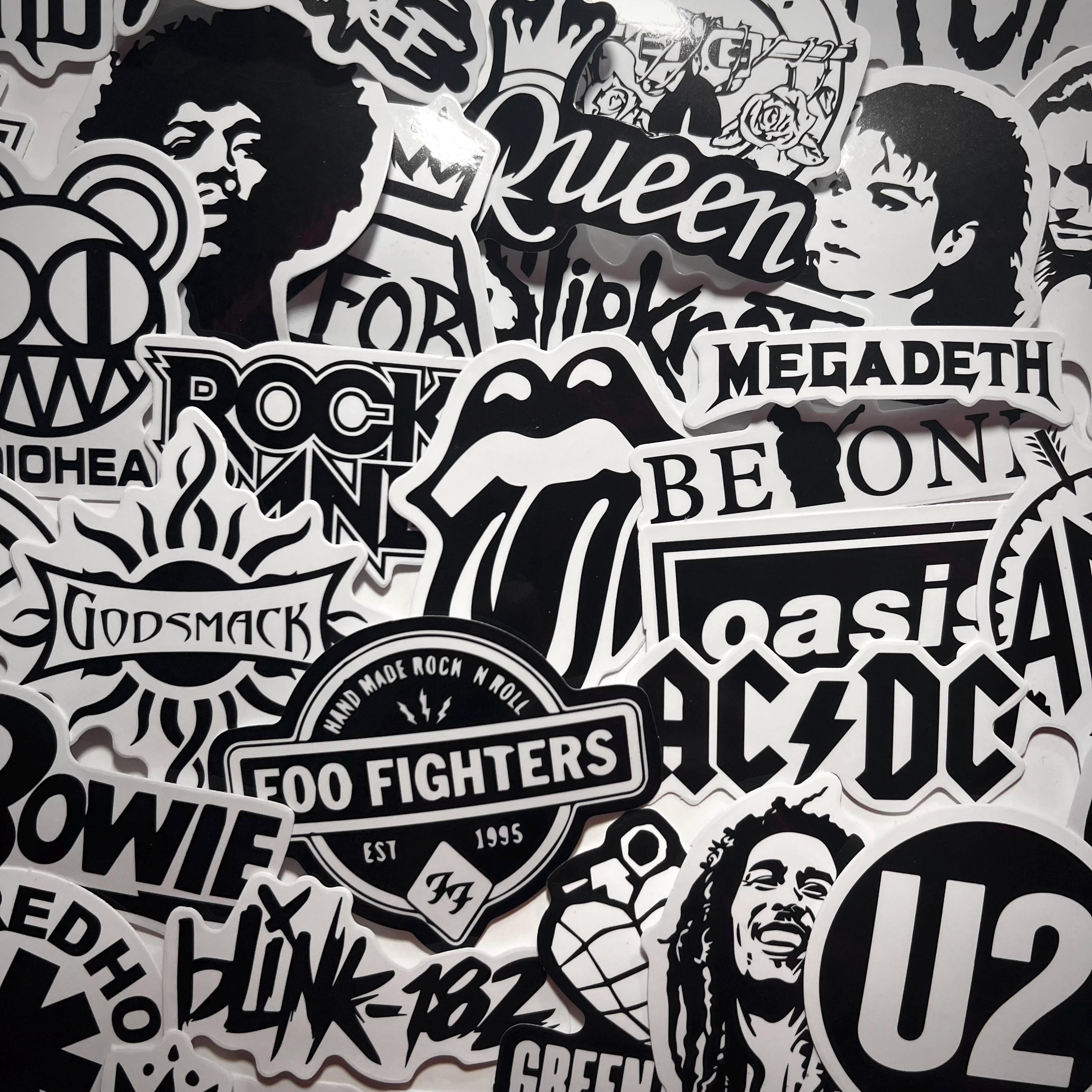 100+ Random Band Sticker Pack | Assorted Music Themed Stickers 60s 70s ...