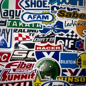 100 Random Auto Moto Sticker Pack Assorted Car Motorsport Brand Logo ...