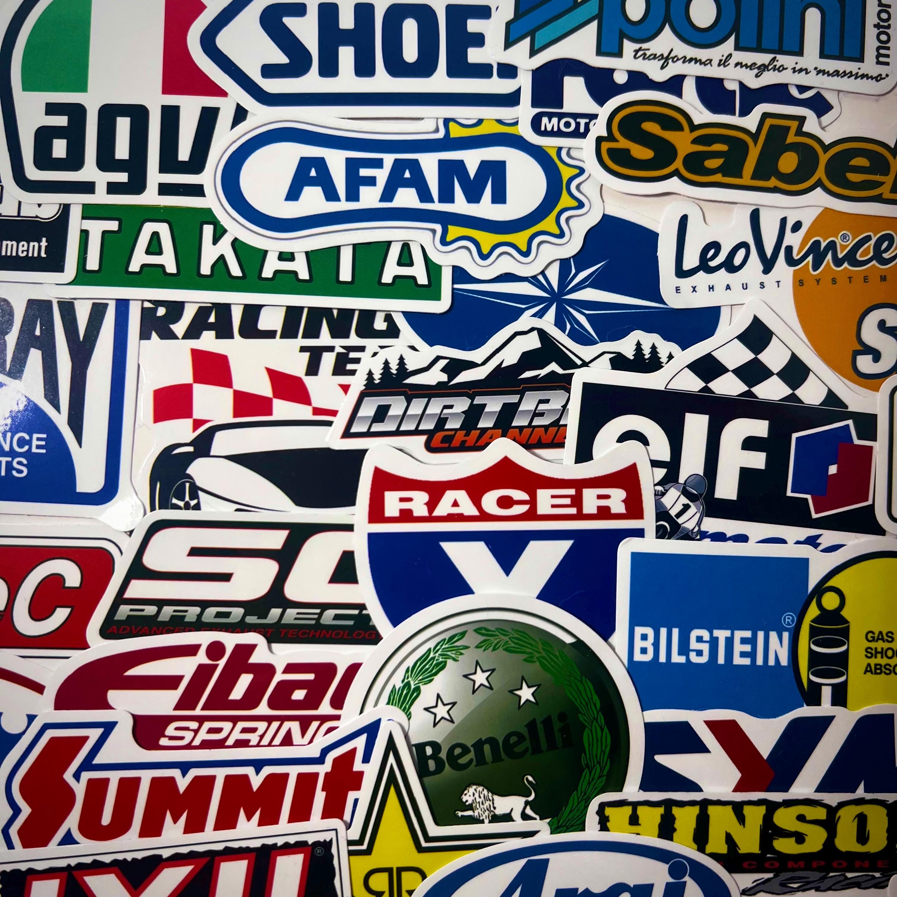 100+ Random Auto Moto Sticker Pack | Assorted Car Motorsport Brand Logo ...