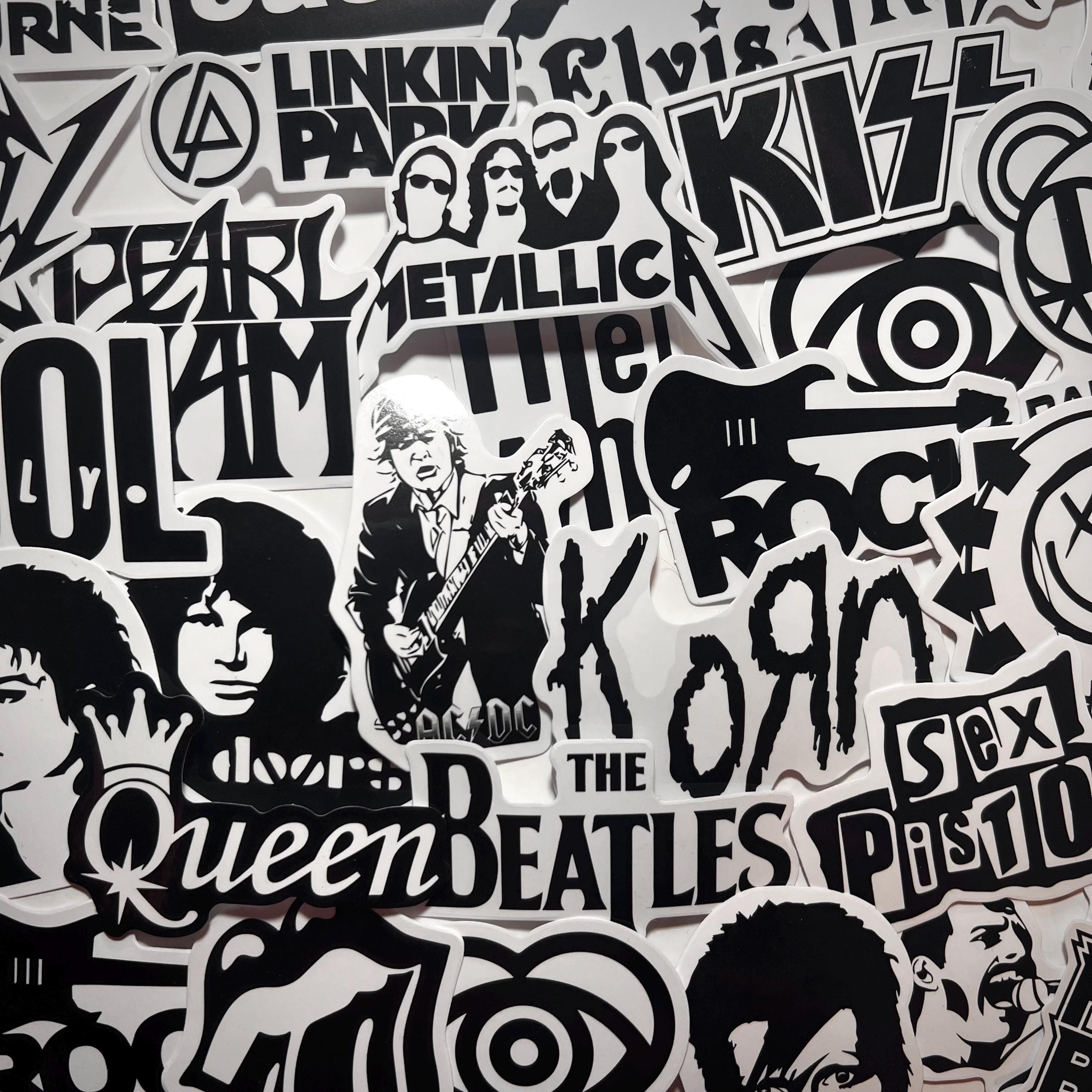 100+ Random Band Sticker Pack | Assorted Music Themed Stickers 60s 70s ...