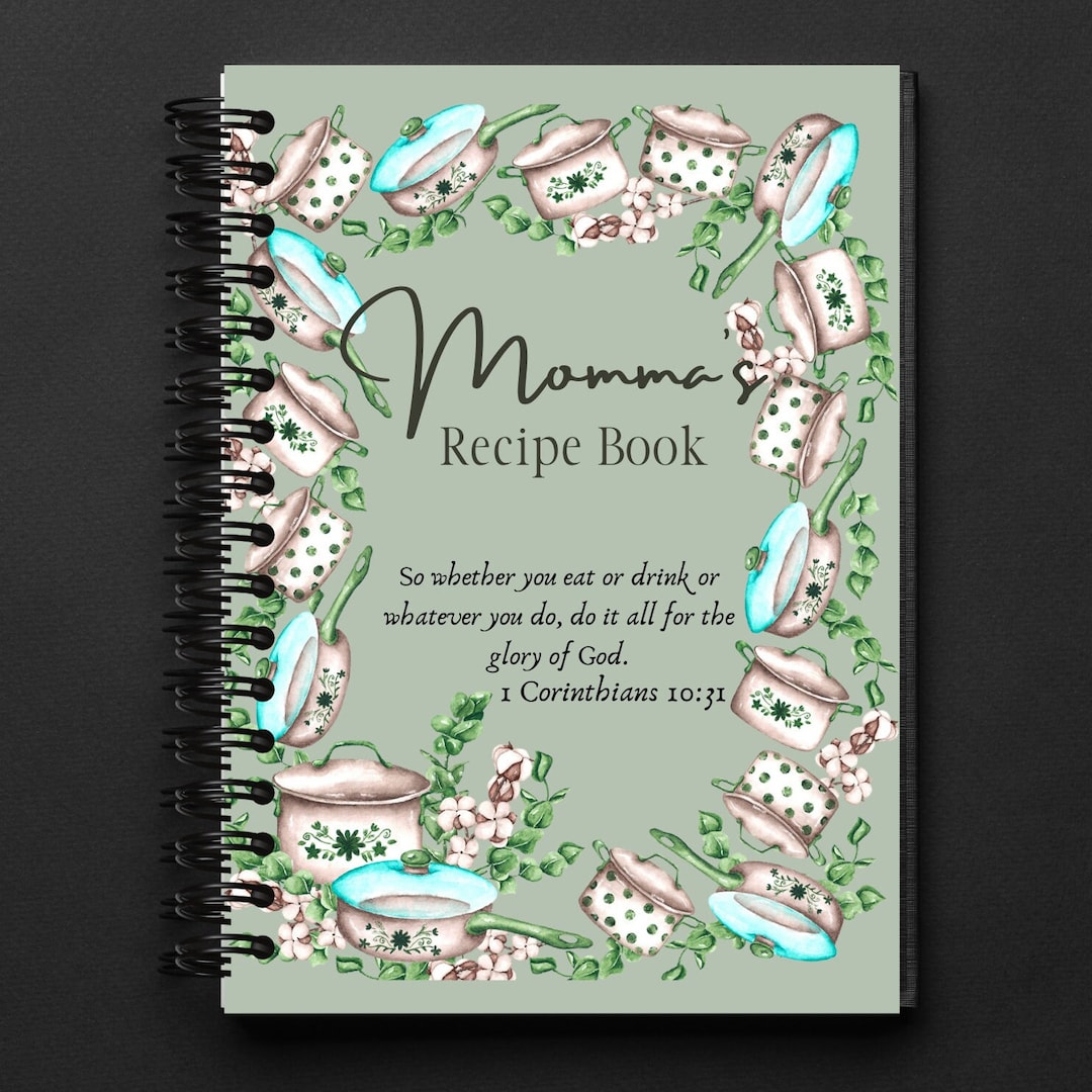 Momma's Recipe Book Spiral Cookbook Journal Your Own Recipes Keepsake ...