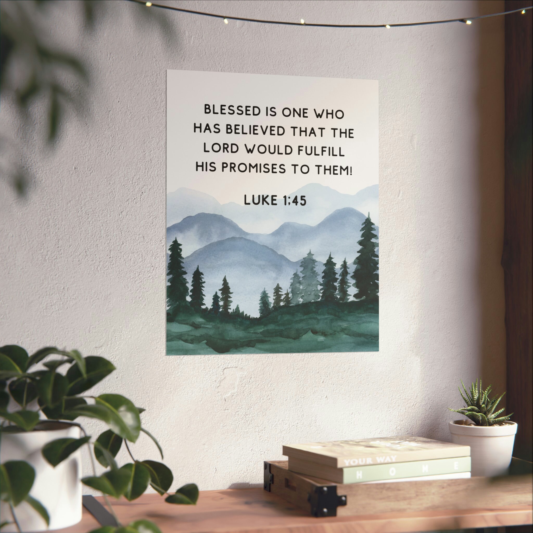 Mountain Scripture Poster Picture Wall Decor - Etsy