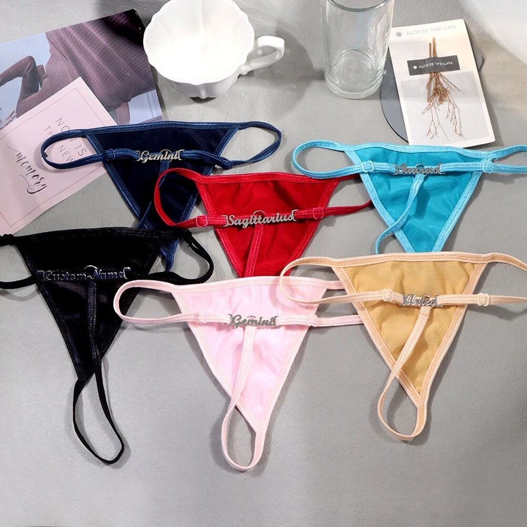 Custom Name G String Thong, Personalized G String, Personalised Lingerie, Custom Waist Body ...
