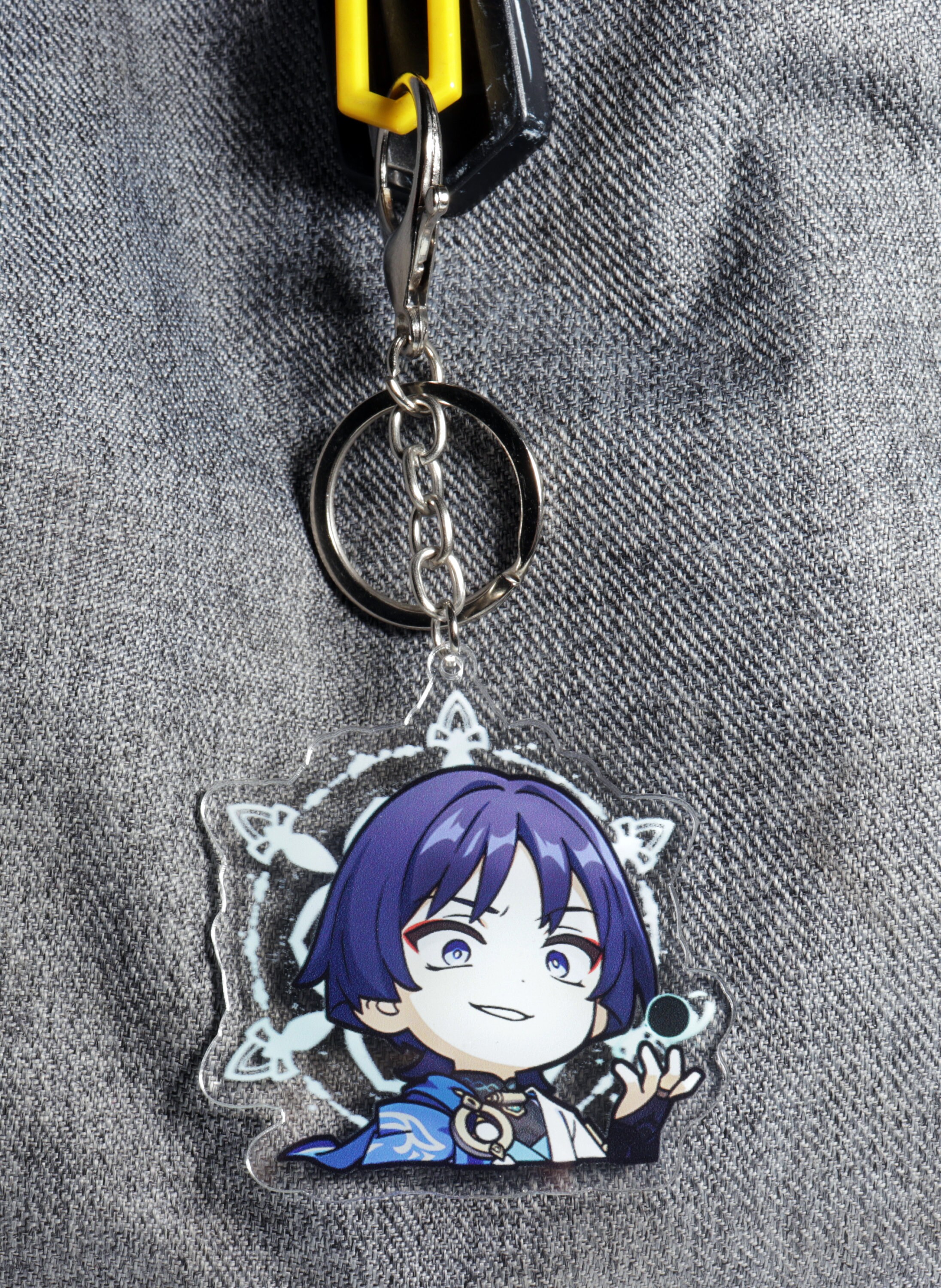 Genshin Impact Cute Chibi Acrylic Keychain Figure, Dual Keyrings Key ...