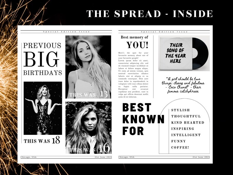 21st Birthday Newspaper Template, Large Printable Birthday Newspaper ...
