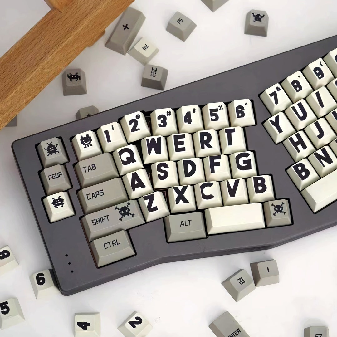 Vintage Keycap Set, Large Letter Keycaps Set, 142 Pcs Keycaps Set ...