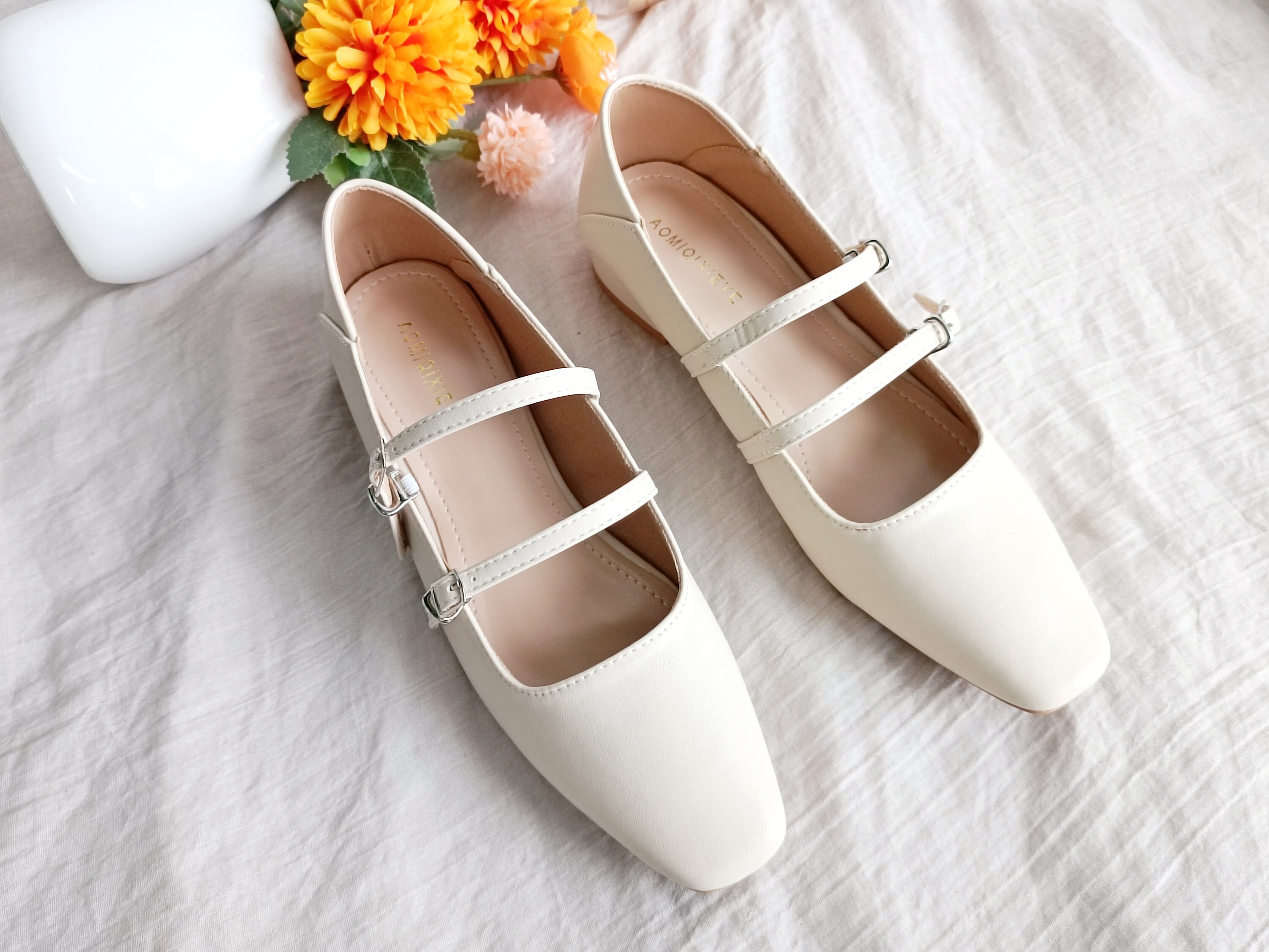 Double Straps Mary Jane, Thick Heel Mary Jane Pumps, Red Sliver Black ...