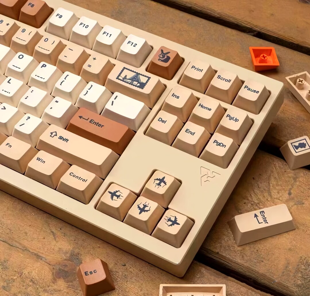 Vintage Stamps Keycap Set, 143 Pcs Keycap Set, Cherry Profile PBT ...