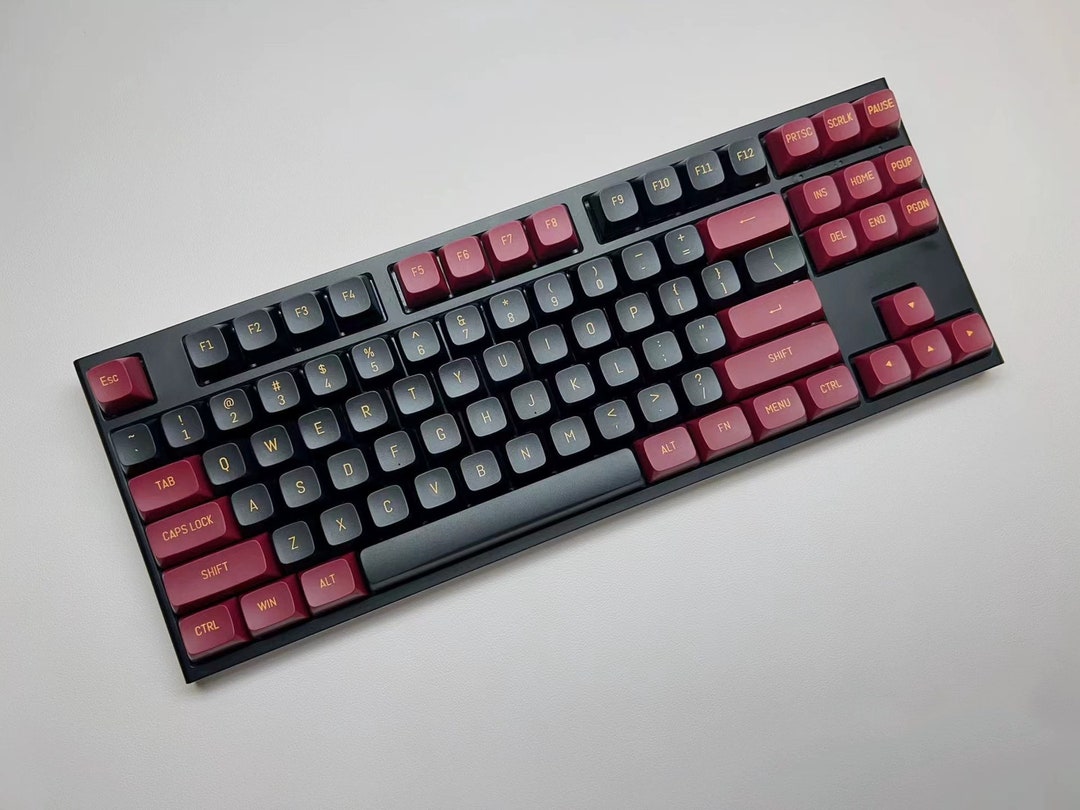 Red Black Keycap Set, Classic Two Colors Keycap Set, 148 Keys Keycaps ...