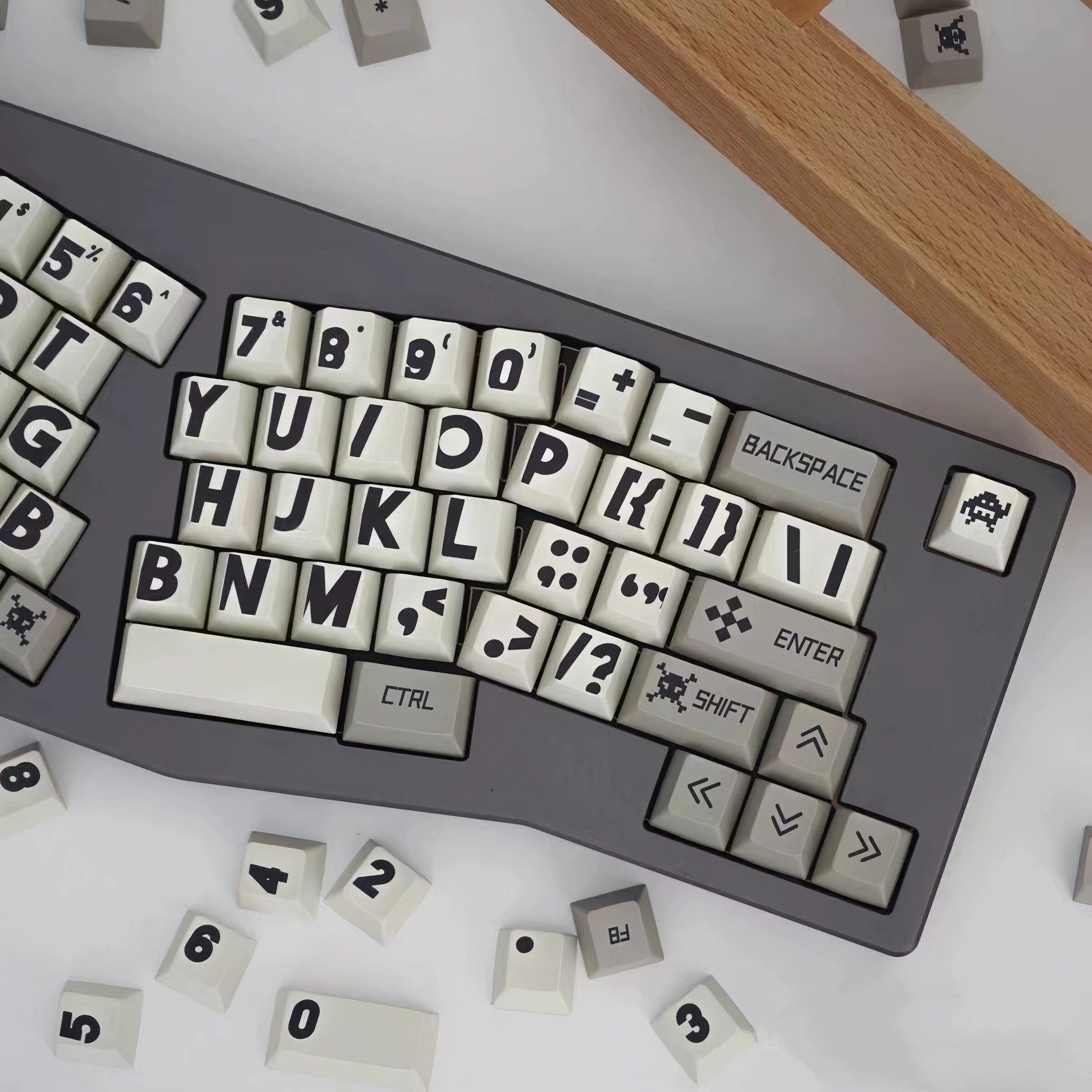 Vintage Keycap Set, Large Letter Keycaps Set, 142 Pcs Keycaps Set ...