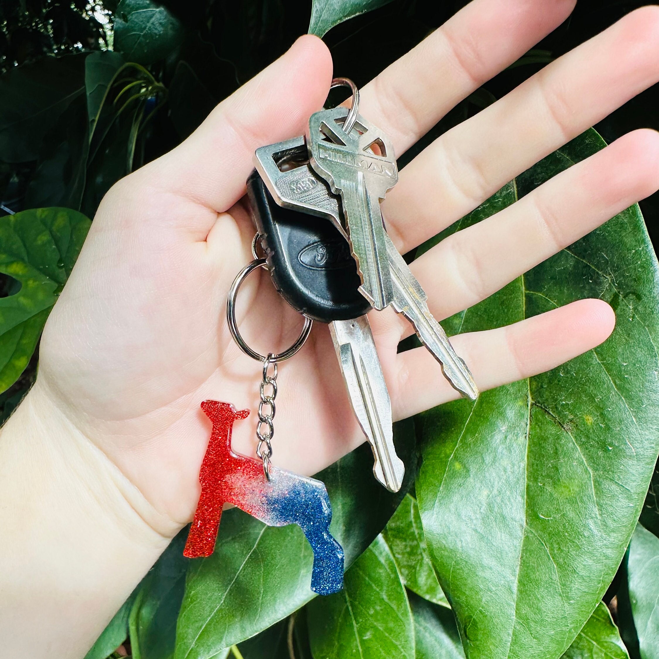 Red White and Blue Show Lamb Keychain / Sheep Keychain / Market Lamb ...