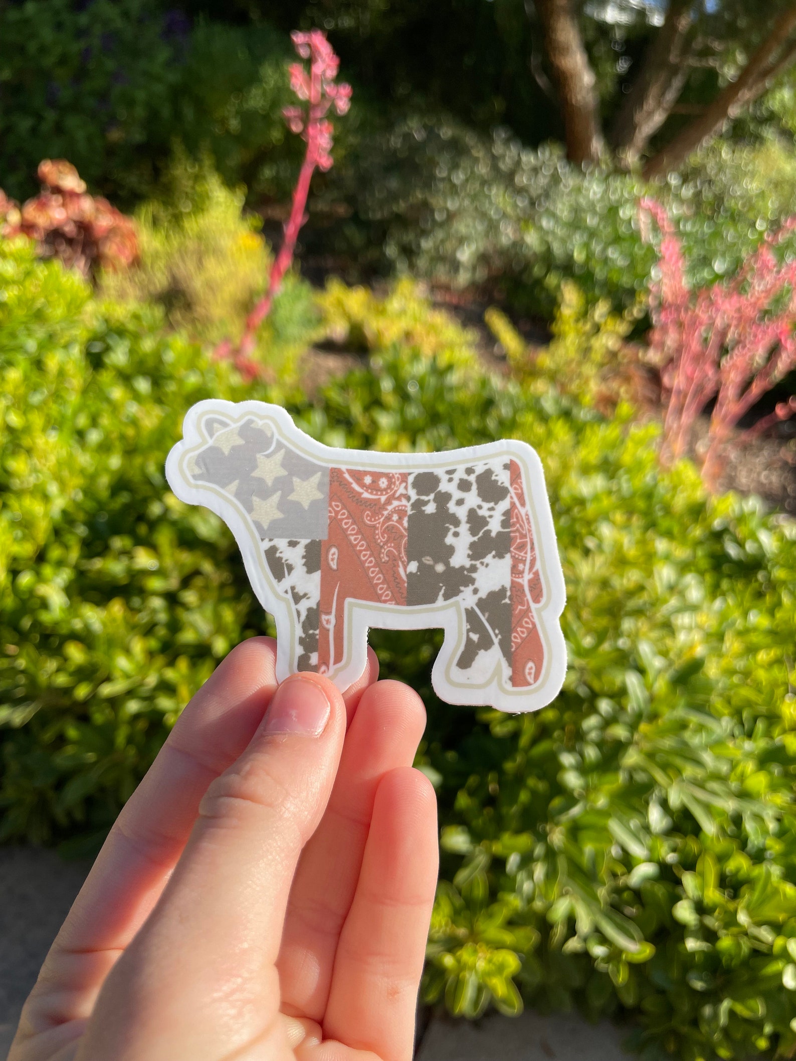 Western American Flag Livestock Stickers / Show Pig Lamb Goat Steer ...