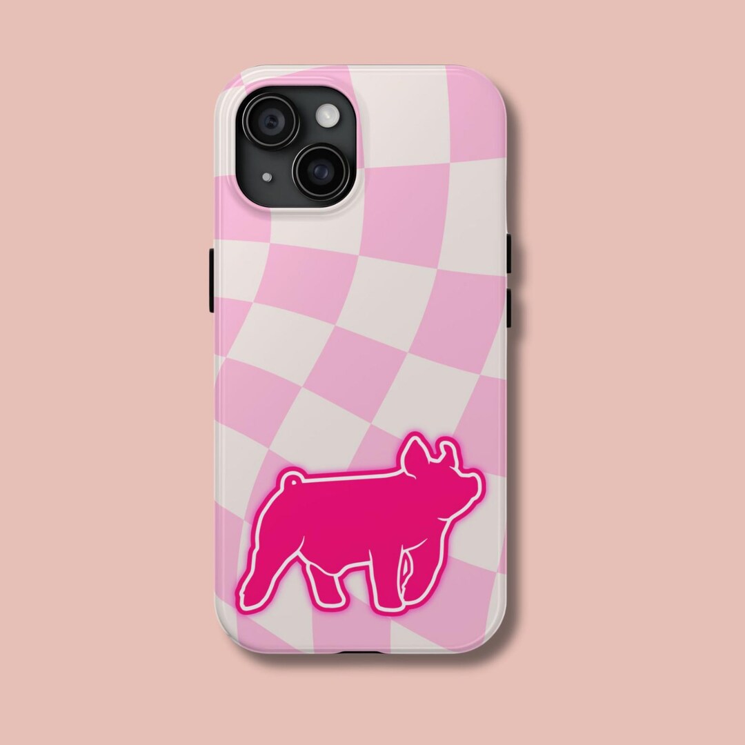 Groovy Pink Show Pig Phone Case / Livestock Phone Case / Stock Show ...