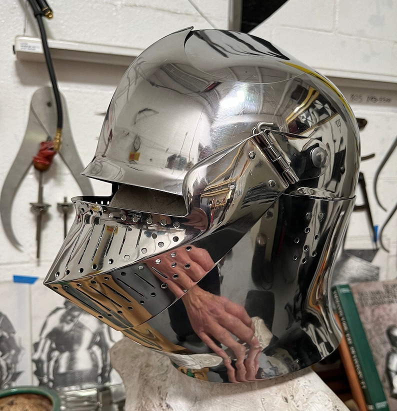 Master-crafted Milanese Armet Helmet, Hand Made Knight’s Helm Crafted ...